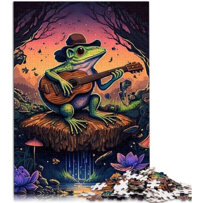 Grenouille Jouant Au Banjo Puzzle En Bois Pour Adultes Puzzles 1000 ...