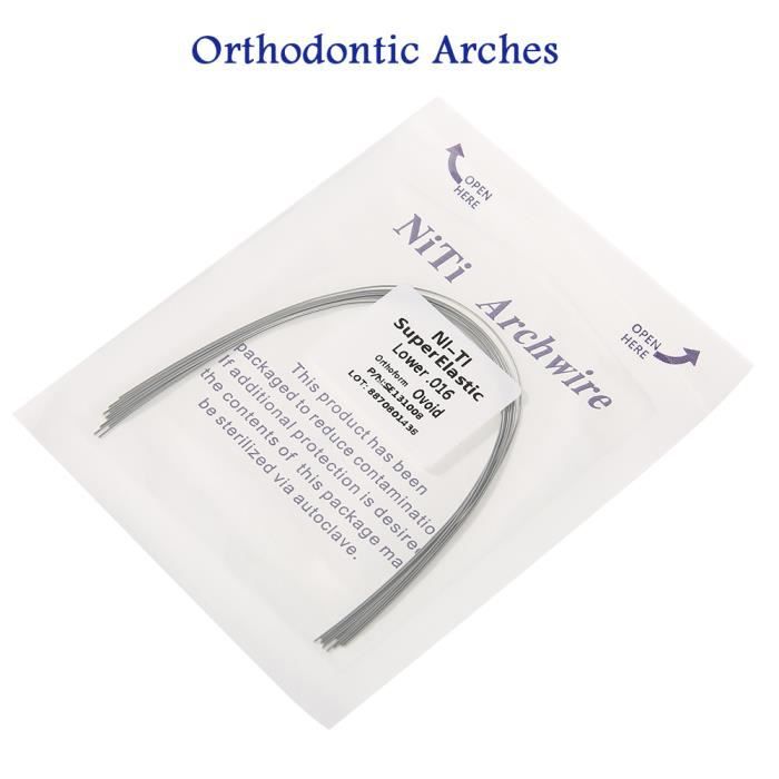 KIMISS Arc Fil 100pcs NiTi Rond Orthodontique Bracket Archwire Super ...