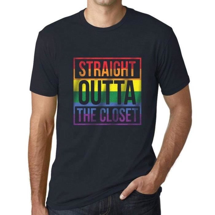 Homme Tee-Shirt Lgbt Tout Droit Sorti Du Placard – Lgbt Straight Outta ...