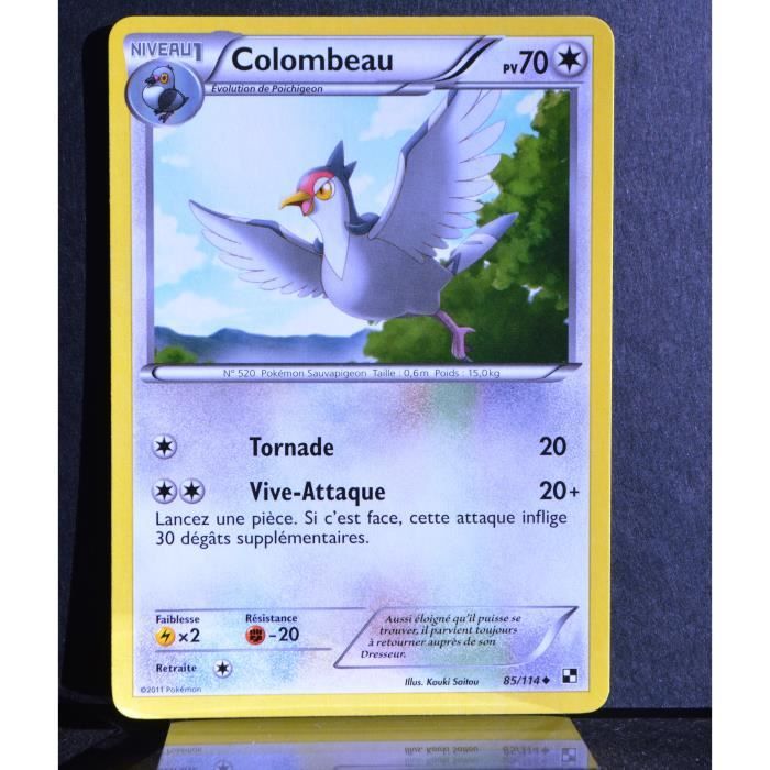Carte Pokémon 85-114 Colombeau Noir & Blanc NEUF FR - Cdiscount Jeux ...