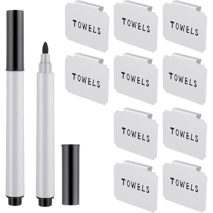 Lot de 12 étiquettes à clipser pour panier de cuisine, comprenant 10 ...