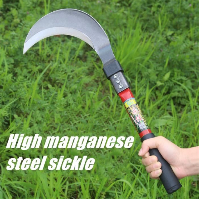 Faucille de jardin agricole en acier au manganèse outil de semis manche ...