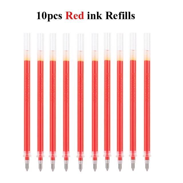 STYLO,10 Red Refills--stylo Gel Signature en métal, 0.5mm, recharge ...