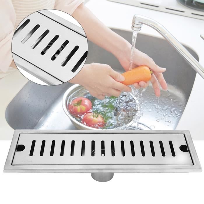Drain de douche Drain de sol de douche rectangulaire en acier ...