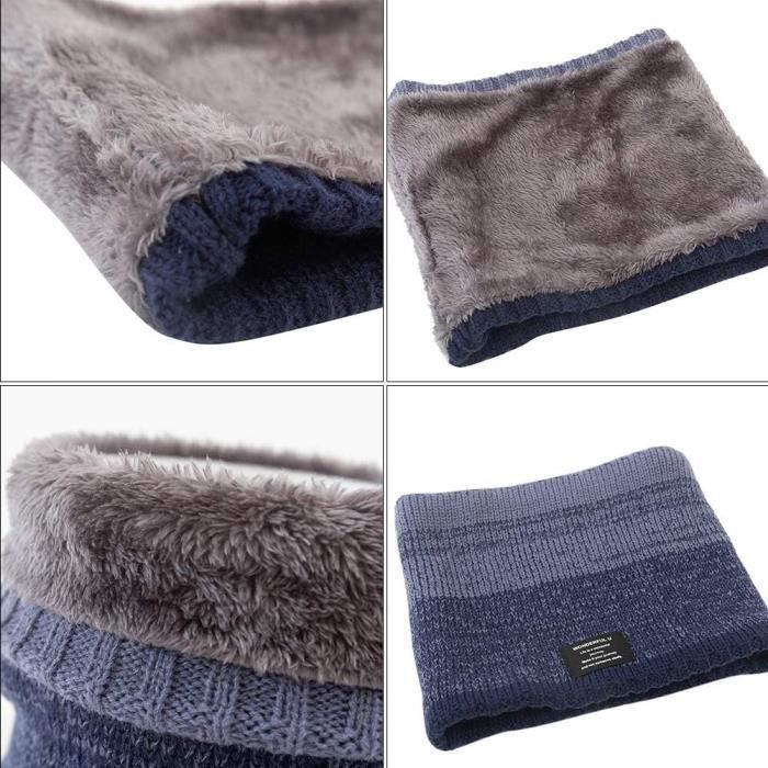 Cache-Col Tricoté, Thermique Hiver Chaud Windstopper Echarpe Avec ...