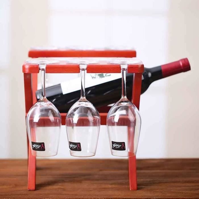 Wine Rack Rack de séchage en Bois, Porte-Hanging vin en Bois Décoration ...