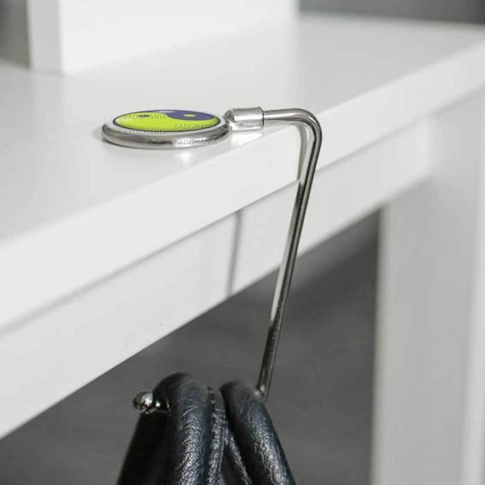 Crochet Accroche Sac à Main Yin Yang Vert Anis Gris Harmonie Equilibre ...