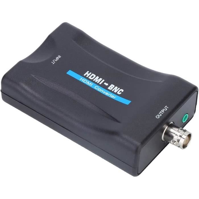 Convertisseur HDMI vers BNC Adaptateur Vidéo HDMI Femelle vers BNC Mâle Vidéo Composite et