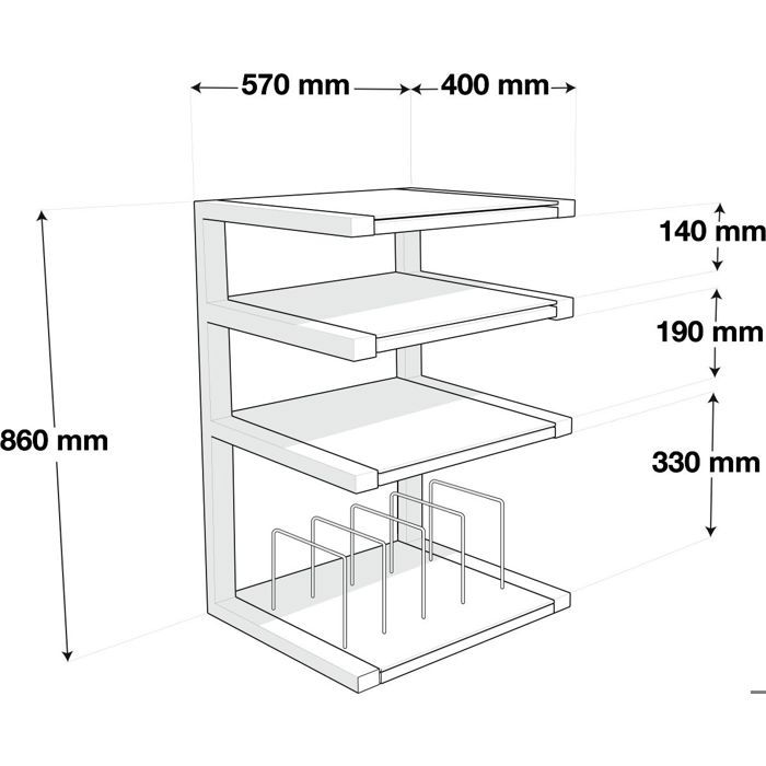 Meuble Hi-Fi - NorStone - Esse - Noir Satiné - Verres Dépolis ...