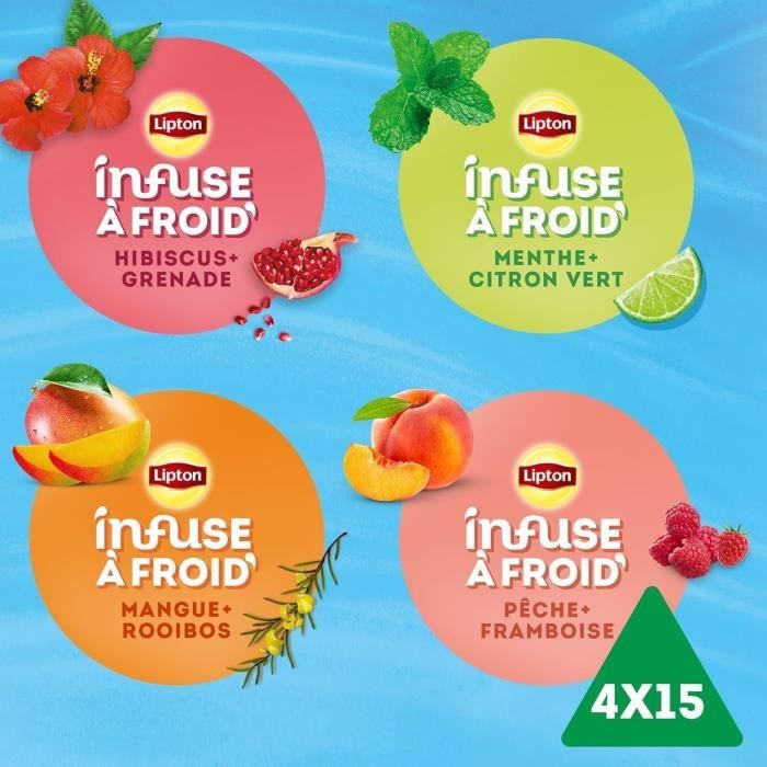 Coffret Infusion – Lipton – Infuse à Froid – Été Healthy - 4 Parfums ...