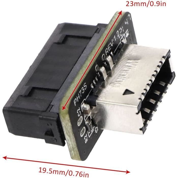 Convertisseur D'Adaptateur Usb 3.0 19P - 20P Vers Type E Adaptateur De ...