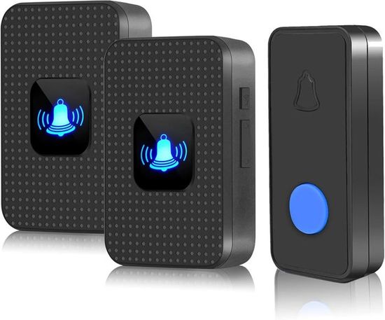Wireless Doorbell, Battery Operated Cordless Door Bells Chime Kit-55 ...