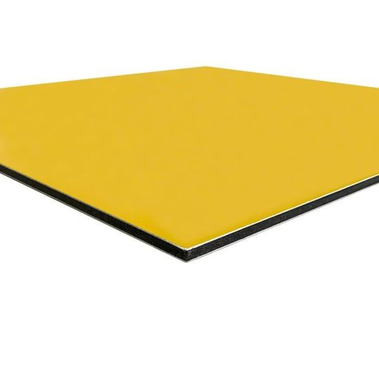 Panneau Composite Aluminium Couleur 3 mm 600 x 600 mm Jaune - Cdiscount ...