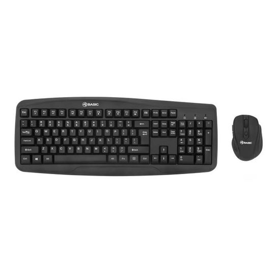 Kit clavier et souris sans fil Tellur Basic, noir - Cdiscount Informatique