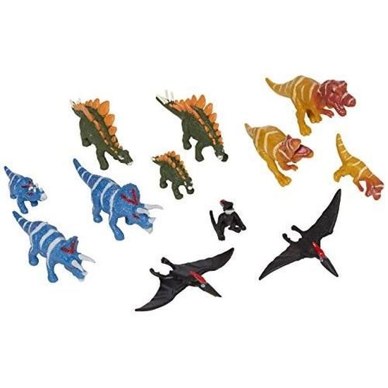 WILD REPUBLIC 21670A NATURE TUBE DINO FAMILY-PLASTIC FIGURE SET, MULTI ...