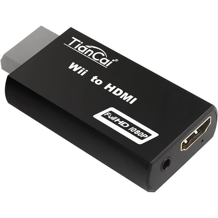 Adaptateur Wii HDMI,Convertisseur Wii vers vidéo HDMI Full HD 1080P ...