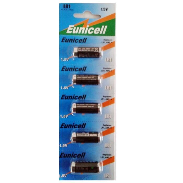 Lot de 5 Piles type LR1 1,5V compatibles LR01-MN9100-AM5-E90 -UM5 -SUM5 ...