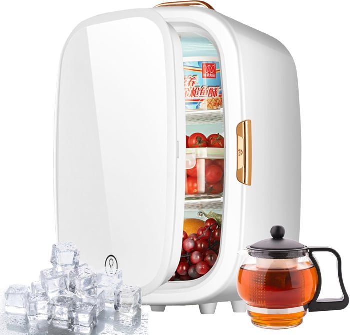 Mini Frigo 20L Dc12V\Ac220V Avec Miroir - 2 In 1: Chaud Froid Frigo ...