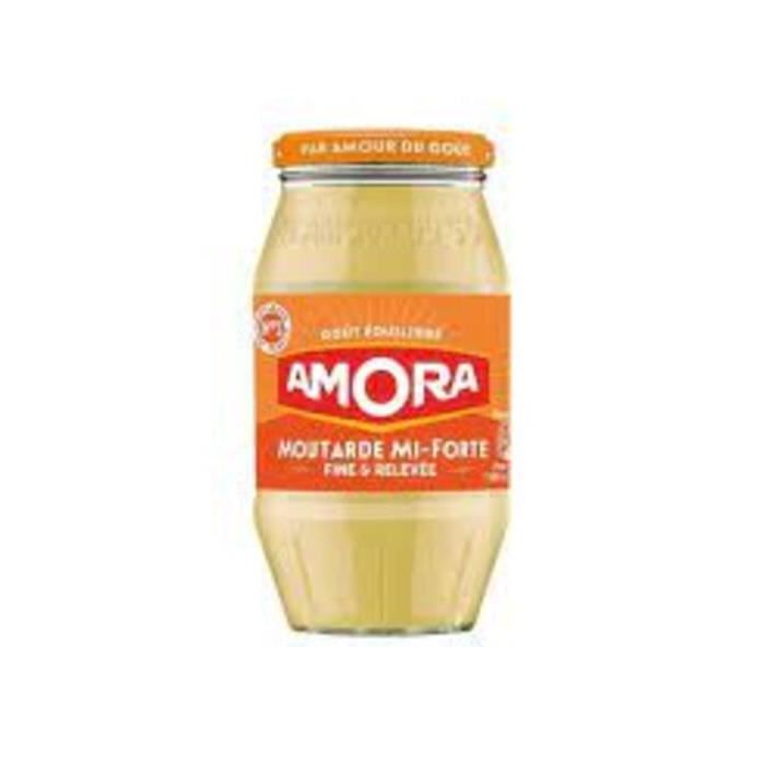 Amora - Moutarde mi-forte Le bocal 415g - Lot de 3 - Cdiscount Au quotidien