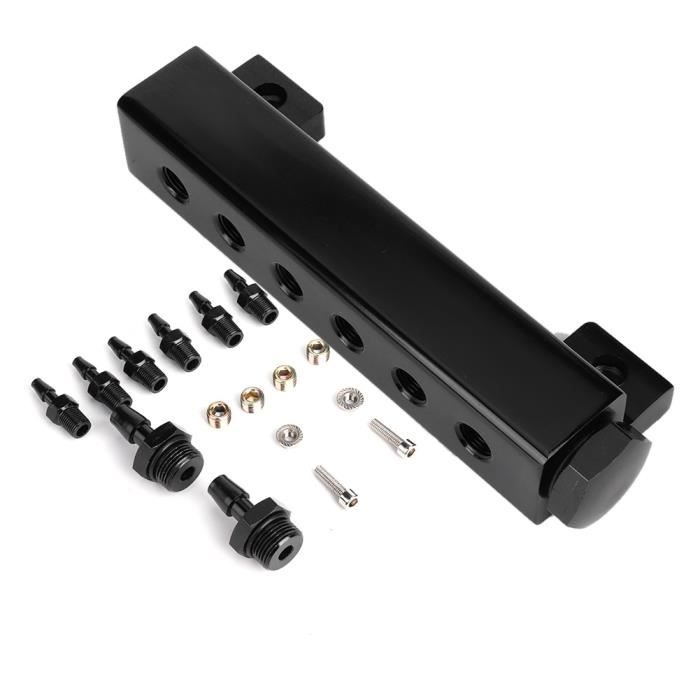 Pour 6 Port Vacuum Block Intake Manifold Kit Fuel Wastegate Boost 1 ...