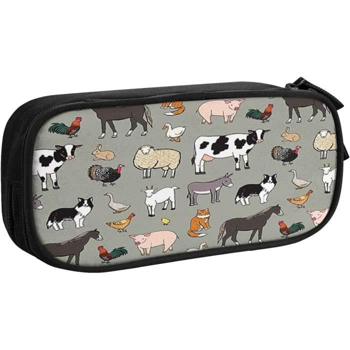 Trousse Scolaire Animaux De La Ferme Grande Trousse À Crayons, Étui À ...