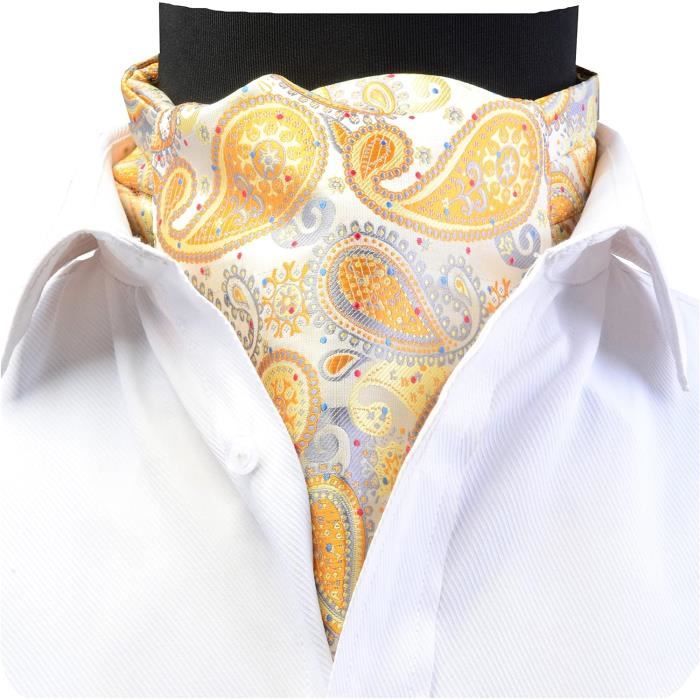 Cravat Cravat À Nouer Soi-Même Motif Cachemire Jacquard Tissé Floral ...