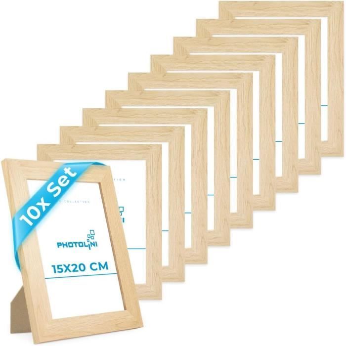 Cadre Photo 15 X 20 Cm Bois Mdf Naturel, Cadre Large Bord, Lot De 10 ...
