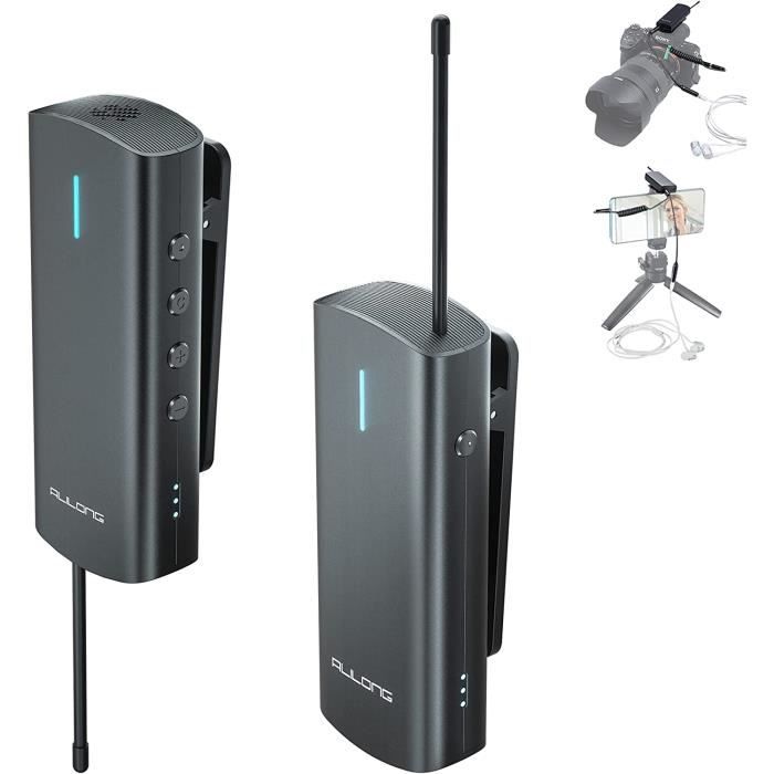 Système de microphone sans fil UHF, micro cravate à 20 canaux avec ...