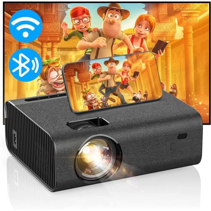Videoprojecteur WiFi Bluetooth, 9000 LM Retroprojecteur 1080P Full HD ...