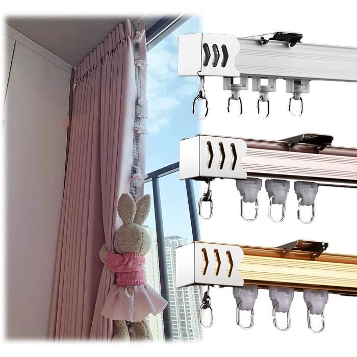 Tringle À Rideau Rails Simples Avec Tous Les Accessoires, Montage Au ...