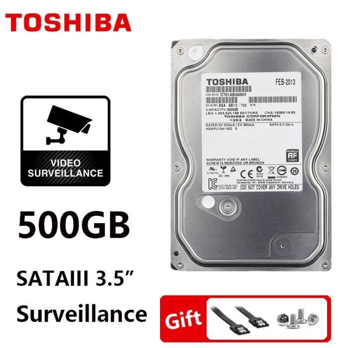 Disque dur interne de 500 go pour la Surveillance DVR NVR, 3.5 pouces ...