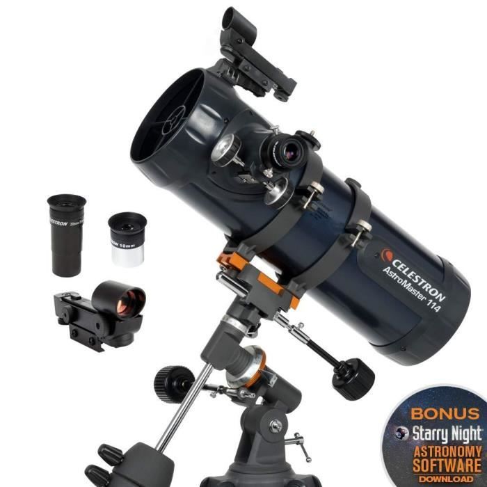 Telescope Optique Celestron 31045 Jumelle Reflecteur AstroMaster 130EQ ...