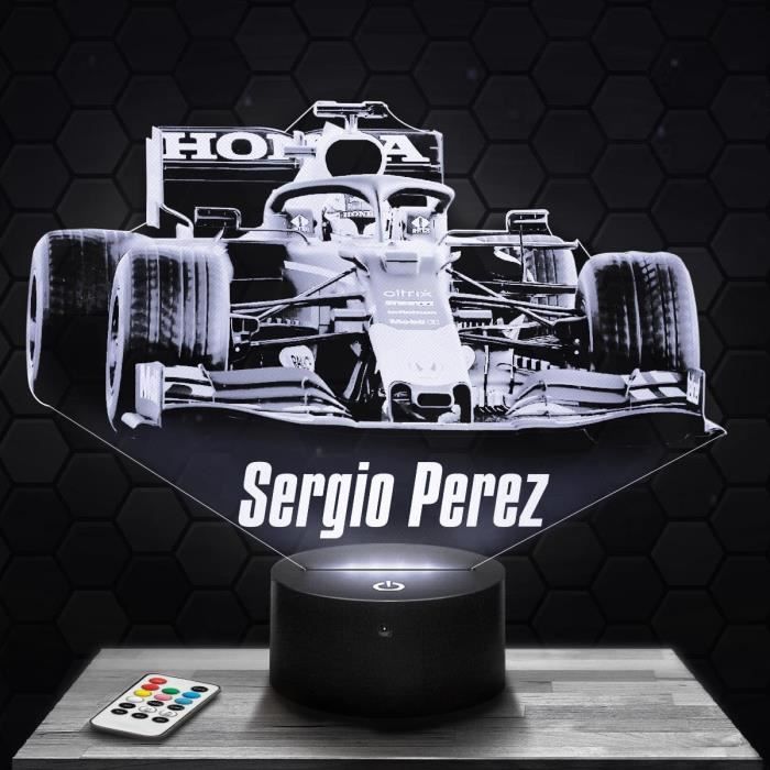 Lampe De Chevet, Veilleuse Tactile Formule 1 F1 - S. Perez Lampe 3D Led ...