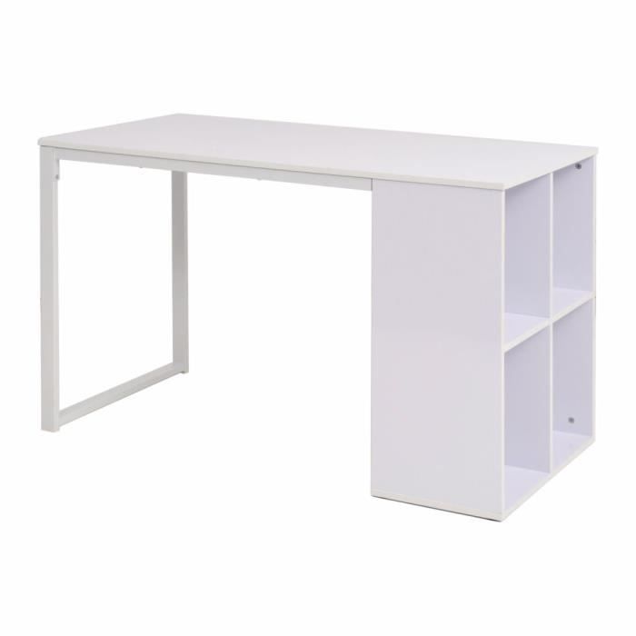 OUI Table d'écriture 120 x 60 x 75 cm Blanc - Cdiscount Maison