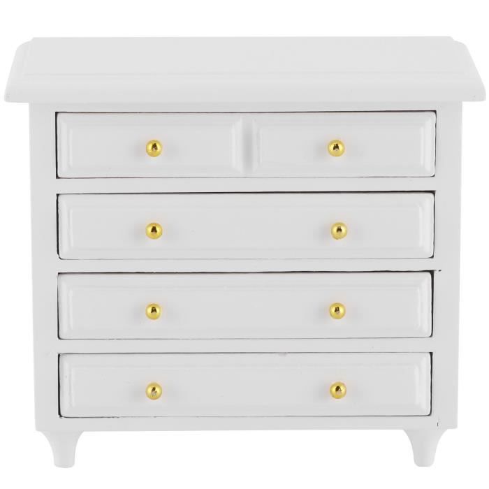 Fafeicy Armoire miniature Mini Armoire à Tiroirs 1/12 de Maison de Poupée Meubles de Salon de ...