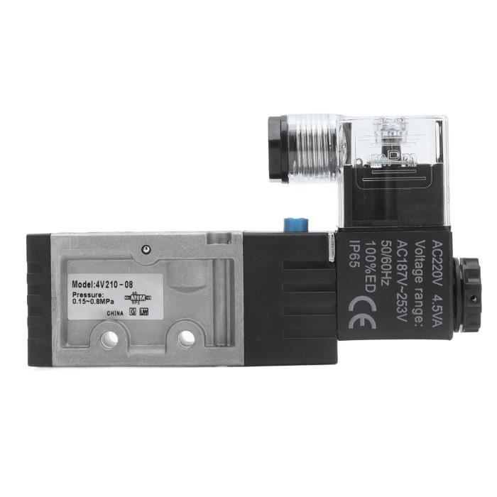 HURRISE vanne de commande d'air 2 positions 5 voies électrovanne ...