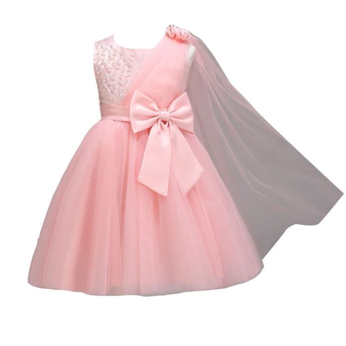 Filles Robe De Princesse Dété Une épaule Robes De Bal Bowknot Robe D