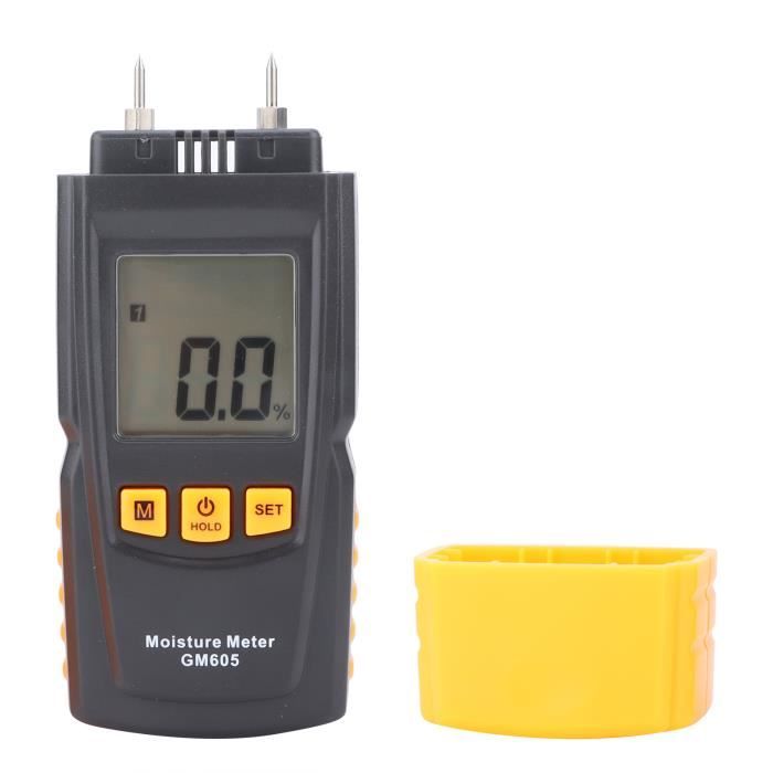 Humidimètre GM605 QIILU - Détecteur d'humidité du bois portable avec ...