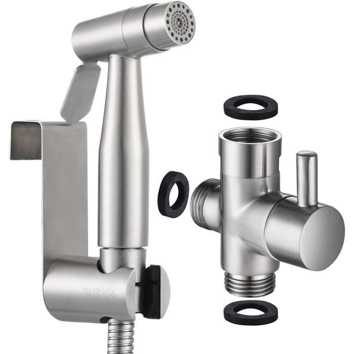 CIENCIA WS024AF Combiné WC Shattaf complet avec douchette en acier ...