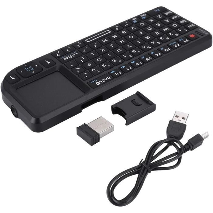 Mini Clavier Sans Fil Avec Pavé Tactile, Pavé Tactile Sans Fil 2,4 Ghz ...