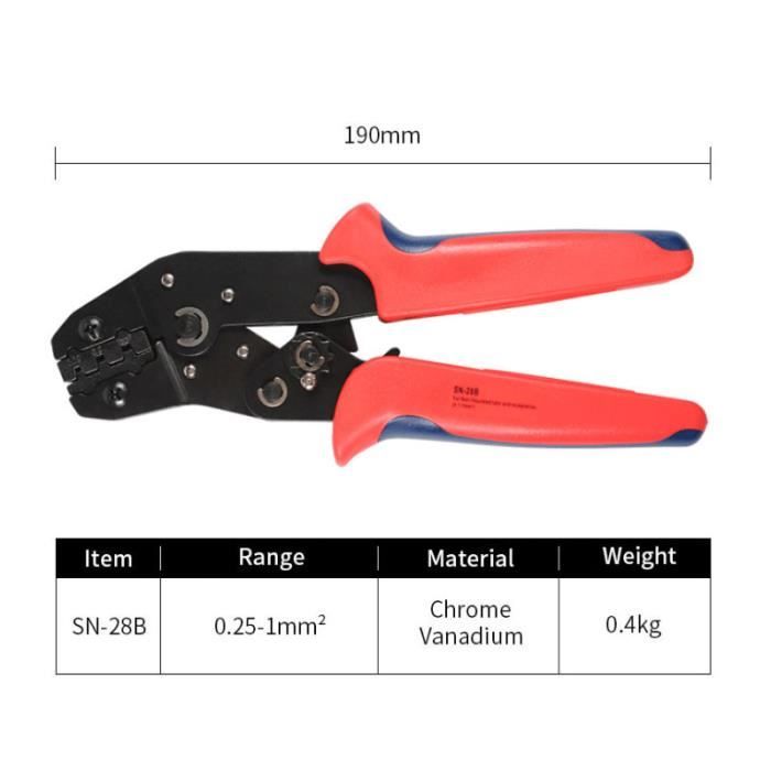 PINCE DE SERRAGE,SN-28B--Jeu de pinces à sertir, pour JST ZH1.5 2.0PH 2.5XH EH SM connecteurs ...