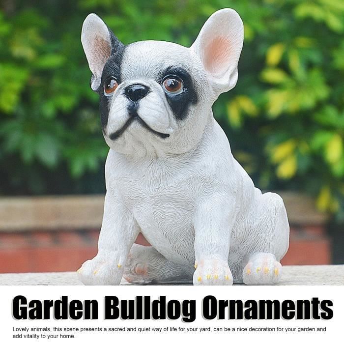 GUE statue de jardin de bouledogue, décoration de jardin de bouledogue ...