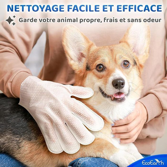 Lingettes Premium pour chiens et chats - 12 gants - Gant de toilette ...