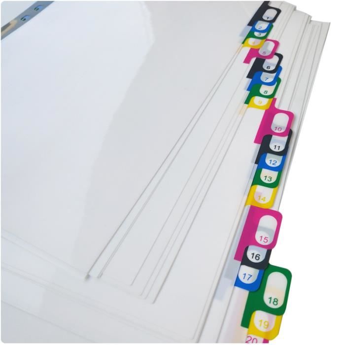 10 feuilles - Classeur De Documents A4 Blanc Pur, Diviseur D'indexation ...