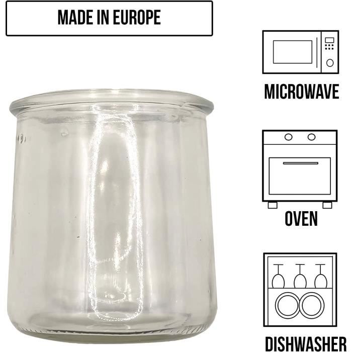 Pot Yaourt avec Couvercle 200 millilitres, Verre Yaourt, Pot Yaourt ...