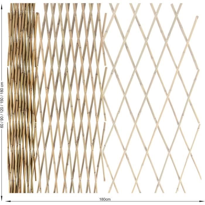 Treillis en Bambou pour Jardin, Balcon et terrasse Extensible ...