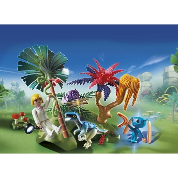 PLAYMOBIL - Super 4 Ile Perdue avec Alien et Vélociraptor - Agent ...