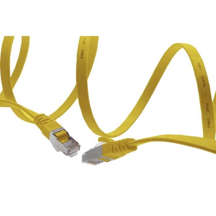 Câble Réseau Cat. 7 Gigabit Ethernet Lan, Câble Ruban, Câble Plat (Rj45 ...