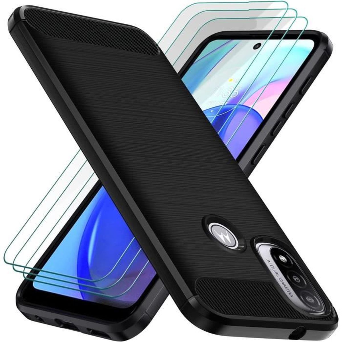 Coque pour Motorola Moto E30 / E40 + x3 Verres trempé - Etui Housse ...