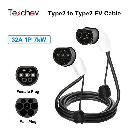 Nouveau 16A/32A 11Kw Type À Type2 Ev Câble De Charge Iec 62196-2 Chargeur Pour Véhicules ...